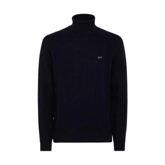 Sun 68 Homme, Pulls, Bleu, Taille: M Pull à Col Roulé, Restez Chaud et Stylé