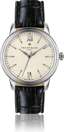 Philipp Blanc Uhren aus schwarzem Krokodilleder