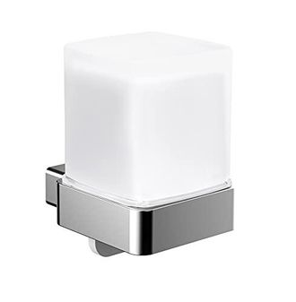 Emco Loft Seifenspender (St&uuml;lpbecher aus Kristallglas satiniert, f&uuml;r Fl&uuml;ssigseifen) 052100103, Chrom, Normal, F&uuml;llmenge 155 ml, Glas
