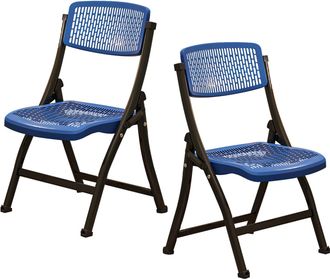 Generic 2 Pack Portable Plastic Folding Chairs for Adults, Lightweight Hollow Lawn Chairs, Ideal for Outdoor Office, Wedding, Training, Dining Events