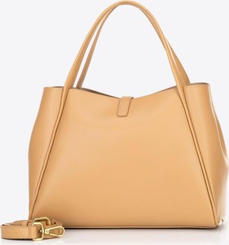 Wittchen Damen-Aktentasche aus Leder mit herausnehmbarer Tasche, beige