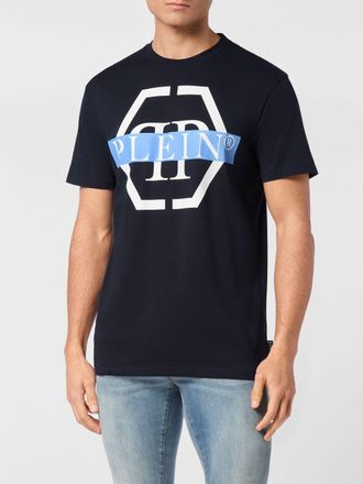 Philipp Plein T-shirt slim fit en coton avec logo Hexagon et monogramme