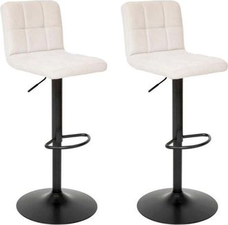 Atmosphera Atmosphera - Lot de 2 Chaises de Bar Ajustable Delek 104cm Beige