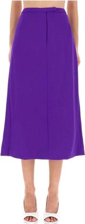 Dries Van Noten Femme, Jupes, Violet, Taille: 42 FR Tailored High-Waist Midi Skirt