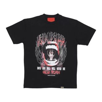 Vision Of Super Cobra Mouth Print Tee Schwarzes T-Shirt - - Tops - Herren - Schwarzk - M