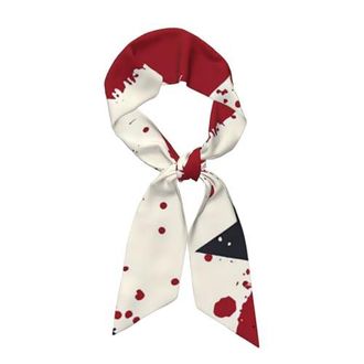 Generic &Eacute;charpe vintage en forme d&eacute;toile pour femme, foulard pour sac &agrave; main, drapeau am&eacute;ricain, bandeau en soie pour le sport, le yoga, le visage