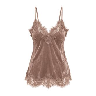 Gold Hawk Samt-Camisole - - Tops - Damen - Braun - L