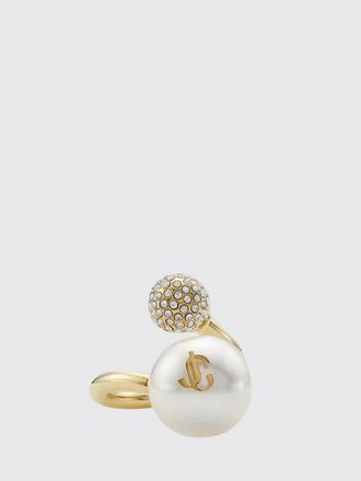 Jimmy Choo London Bague au design torchon avec perles et cristaux