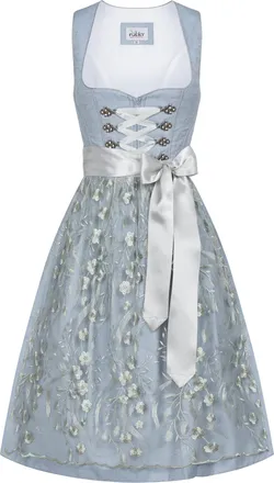N&uuml;bler Dirndl N&Uuml;BLER Midi Dirndl Fleur, Damen, Gr. 34, EURO, blau, Obermaterial: 100% Polyester PES., Kleider, Topseller