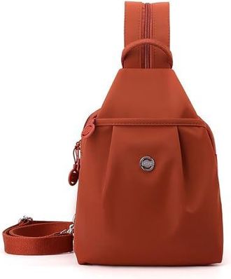 Generic Petit sac &agrave; bandouli&egrave;re pour femme, sac &agrave; dos &agrave; bandouli&egrave;re, sac de poitrine d&eacute;contract&eacute;, sac &agrave; dos &agrave; bandouli&egrave;re pour randonn&eacute;e, voyage, Orange, Smal
