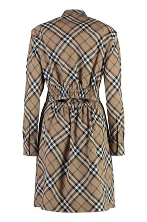 Burberry Womens Belted Shirtdress Linden Wool Dress