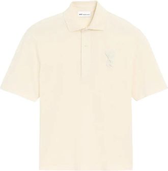 Ami Femme, Tops, Beige, Taille: 40 FR Ami De Coeur Polo