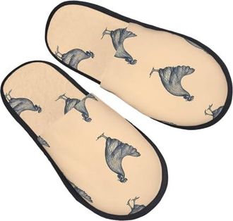 Generic Pantoufles Motif De Poulet Dessin&eacute; &Agrave; La Main Chaussures Doux Chauds Slippers Pour Homme Ext&eacute;rieur Int&eacute;rieur L