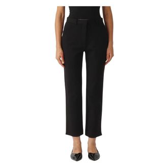 Maliparmi Maliparmi, Femme, Pantalons, Noir, Taille: 38 FR Cropped Pantalons