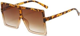 Generic Lunettes De Soleil Carr&eacute;es &Agrave; Grande Monture, Tendance, For Hommes Et Femmes, Id&eacute;ales For Une S&eacute;ance Photo En Ext&eacute;rieur Ou En Vacances.(Brown)