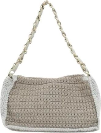 Chanel Sac bandouli&egrave;re en maille Pre-owned - Femme - Pre-owned - Beige - Taille: ONE Size