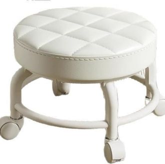 Generic Niedriger Rollhocker 360&deg; Drehbar, Sattelhocker Stuhl, Pedik&uuml;re Hocker Mit Rollen, Ergonomischer Rollsitz Aus PU-Leder, Robuster Hocker F&uuml;r Friseure, 