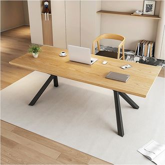 Generic Robuster Schreibtisch, Business-Schreibtisch, Konferenztisch mit robusten Beinen, Schreibtisch im Landhausstil, 120CM Chefschreibtisch mit großer Tisc