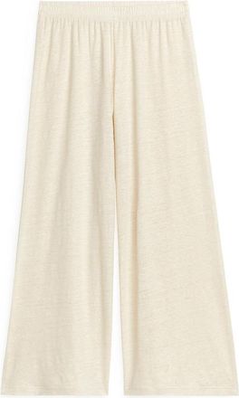 Arket Fließende Leinenhose -Weiß