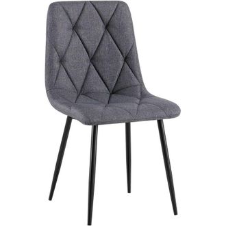 Clp Chaise de salle &agrave; manger Clairton Tissu Gris fonc&eacute;