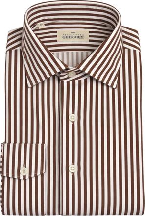 Alessandro Gherardi Homme, Chemises, Brun, Taille: 4XL 38P4 820Righe Shirt