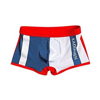 Generic Sous-v&ecirc;tements pour hommes Shorts r&eacute;tro Hommes Coton Boxer Personnalit&eacute; L&acirc;che Pantalons Jeunesse Sport Boxers Hommes Sous-v&ecirc;tements Grandes Tailles, r