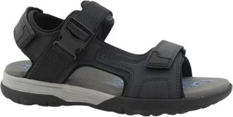 Geox Homme, Chaussures, Noir, Taille: 43 EU Sandales Plates