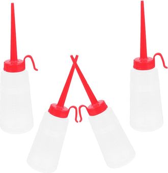 Aboofan 4 St&uuml;ck Teiliges &Ouml;lspender Langem Ausguss Pr&auml;ziser &Ouml;lflasche f&uuml;r N&auml;hmaschinen und Maschinenwartung Kunststoff &ouml;lbeh&auml;lter Vielseitig Bef&uuml;llbar f&uuml;r Gena