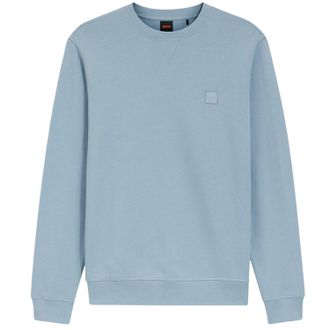 HUGO BOSS Westart Sweatshirt f&uuml;r Herren, Rundhalsausschnitt, Premium-Baumwolle (Blau)