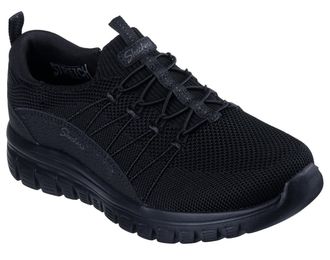 Skechers Slip-On Sneaker SKECHERS GRACEFUL-PICTURE PERFECT, Damen, Gr. 35, schwarz (schwarz, uni), Lederimitat, Textil, Schuhe, Freizeitschuh, Slipper in vegan