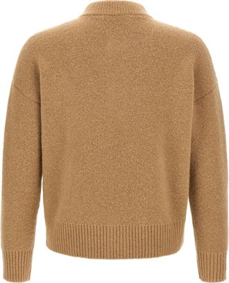 Ami Alpaca-Wool Blend Cardigan - Camel