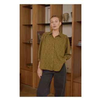 Marlot Paris Blouse Appoline Mini L&eacute;opard Double Gaze de Coton - Collection Femme Marlot Paris