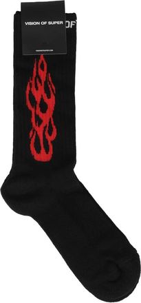 Vision Of Super Tribal Flames Socks - - Underwear - Herren - Schwarzk - ONE SIZE