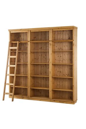 Livetastic B&uuml;cherwand Lillehammer, Kiefer, Holz, Kiefer, massiv, 15 F&auml;cher, 223x222x34 cm, Wohnzimmer, Regale, B&uuml;cherregale