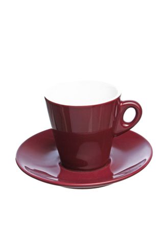 Tognana 4er Set Kaffeetasse mit Untertasse Mara, pflaumen-farbend, Keramik