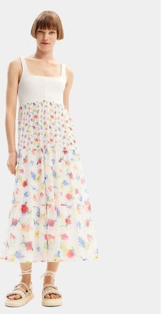 Desigual Sommerkleid Vancouver 24SWVK58 Weiß Regular Fit
