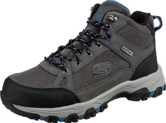 Skechers Herren SELMEN MELANO Wanderstiefel, Gray Leather W/Synthetic & Mesh, 41 EU