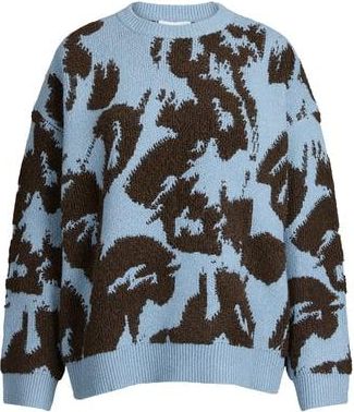 Topshop Pull ample col rond &agrave; motif