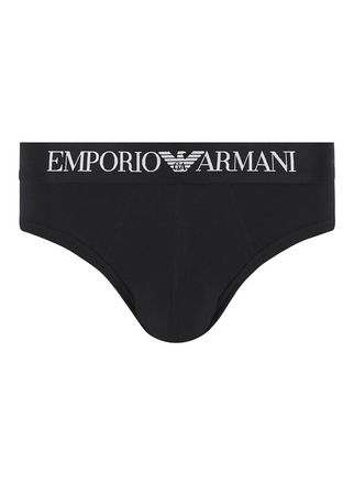 Emporio Armani Herren Slip schwarz Baumwolle & Mix unifarben