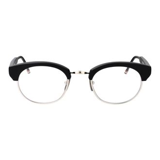 Thom Browne unisex, Accessoires, Noir, Taille: 47 MM Lunettes ovales en ac&eacute;tate et titane