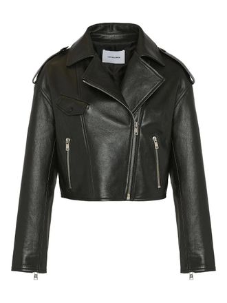 Yves Salomon Bikerjacke aus Lammleder - Schwarz