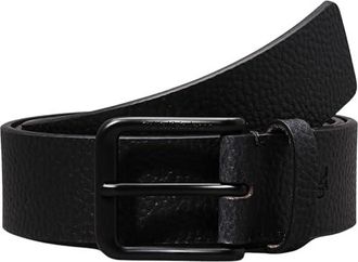 Calvin Klein Ceinture Homme Classic Casual Belt en Cuir, Noir (Black/Black), 110 cm
