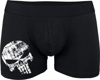 Spass Kostet Herren M&auml;nner Boxershorts Totenkopf Motiv Death Head Skull Pain Horror Hardcore