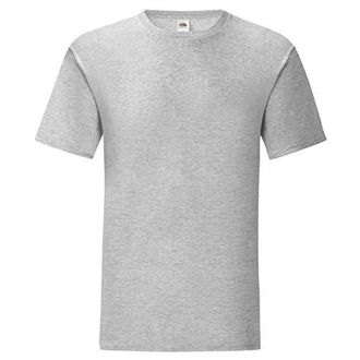 Fruit Of The Loom Lot de 3 t-shirts Iconic T pour homme - Taille S à 5XL - Taille : 5XL - Couleur : gris chiné, gris, XXXXXL