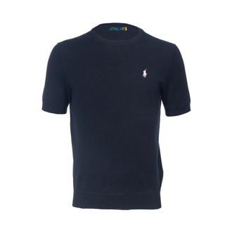 Polo Ralph Lauren Rundhals-Strickpullover mit kurzen &Auml;rmeln - - Knitwear - Herren - Blau - XL