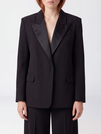 Federica Tosi Kurzer einreihiger Cr&ecirc;pe-Blazer mit verdecktem Verschluss