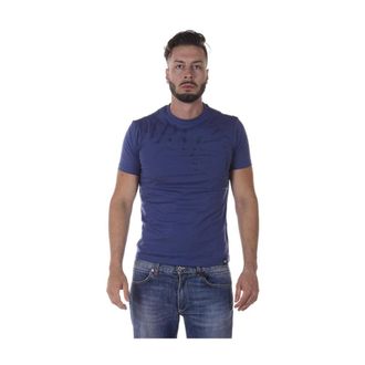 Armani Jeans Casual Logo Print Top - - Tops - Herren - Blau - XL