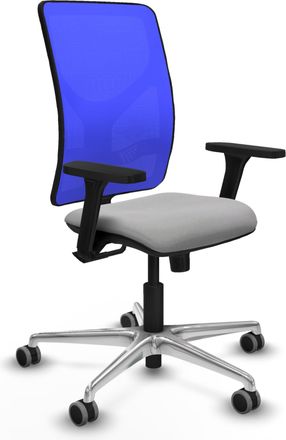 Piqueras y Crespo Stuhl aus PC, neigbar, mit 3D-Armlehnen, h&ouml;henverstellbare Lendenwirbelst&uuml;tze, ausgestattet mit 3 Positionen und Schneideschaum, mit Rollen von 65 mm,