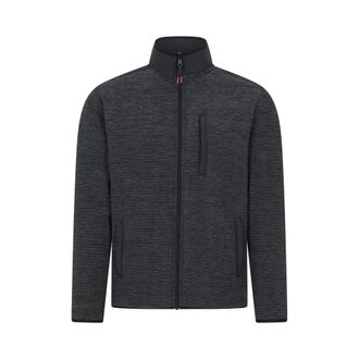 Mountain Warehouse Hayfield Fleece-Oberteil f&uuml;r Herren, Durchgehender Rei&szlig;verschluss, Kunstfell gef&uuml;ttert (Holzkohle)