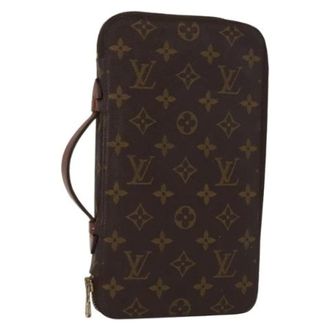Louis Vuitton Portefeuille en toile Pre-owned - Femme - Pre-owned - Brun - Taille: ONE Size